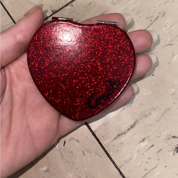 Coach | Accessories | Coach Heart Glitter Compact Mirror | Poshmark